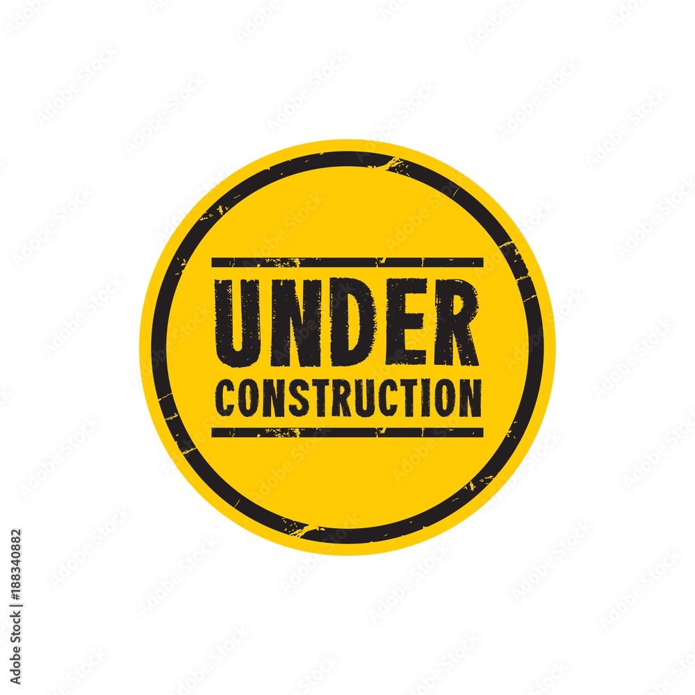 Under Construction Badge Logo Stock Vector | Adobe Stock