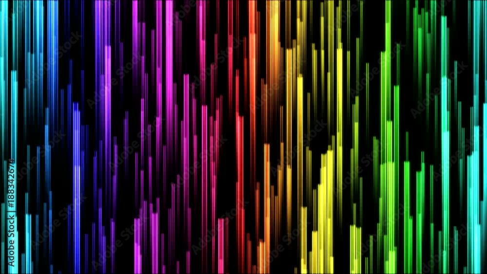 Rising Colorful Beams Background Animation - Loop Rainbow Stock Video ...
