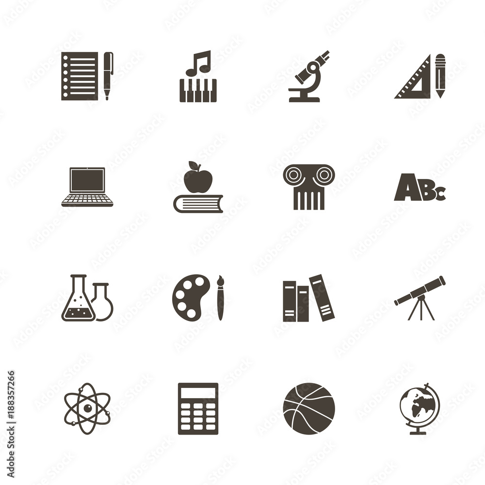 School Subjects Symbols