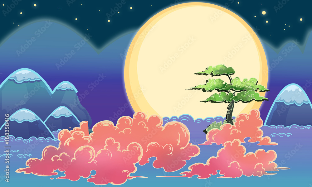 Mid Autumn Moon Stock Photo | Adobe Stock