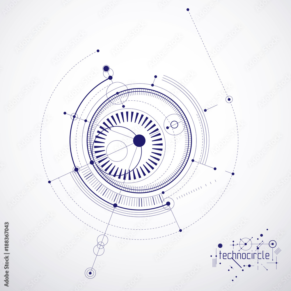 Technical plan, abstract engineering draft for use in graphic and web ...