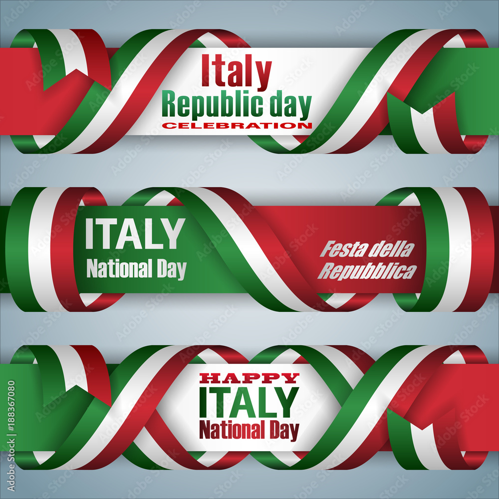 Set of web banners design, background with texts and national flag ...