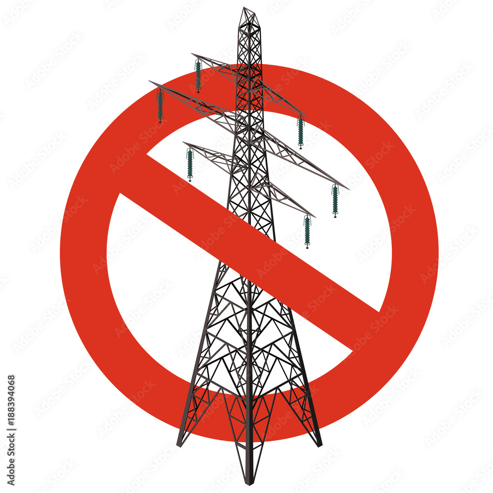 Prohibition of power lines. Strict ban on construction of electric ...