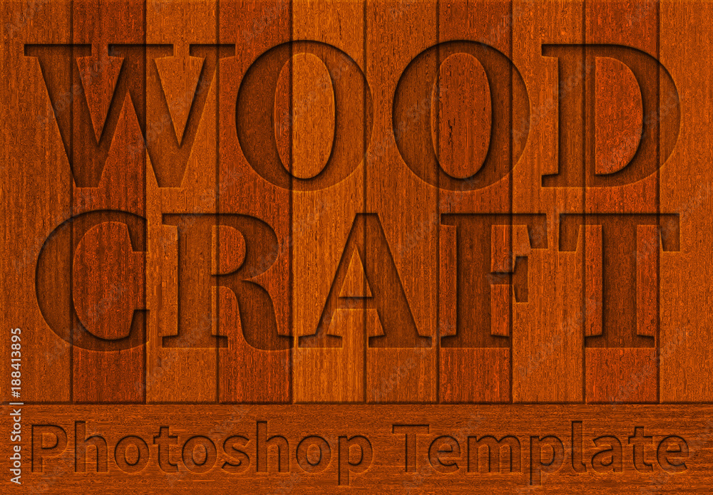 Wood Texture and Font Styles Set Stock Template | Adobe Stock