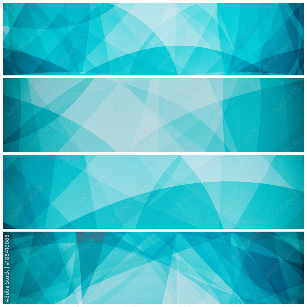 abstract blue background banner or header collection with white layered ...
