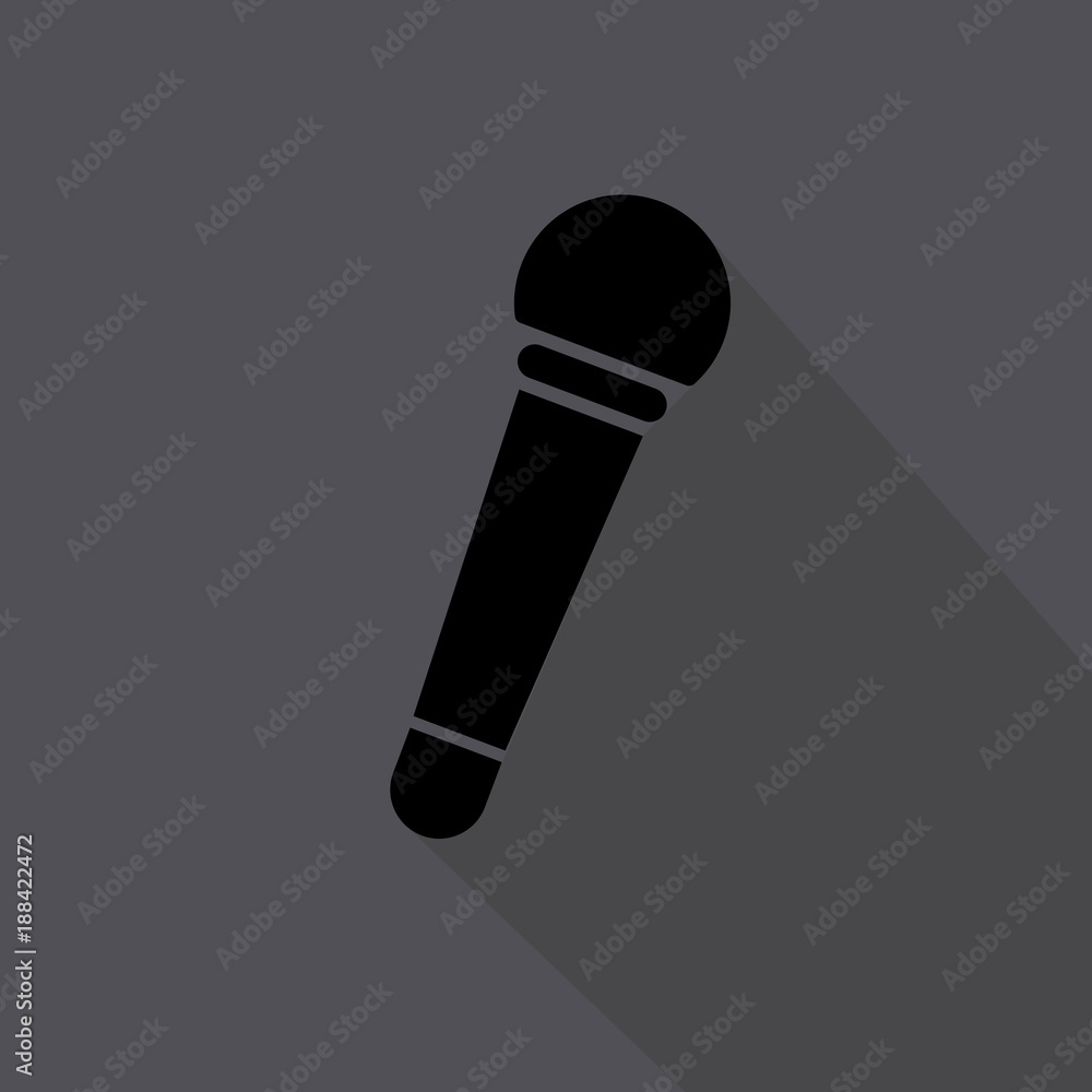 microphone icon, modern design, black background Stock Vector | Adobe Stock