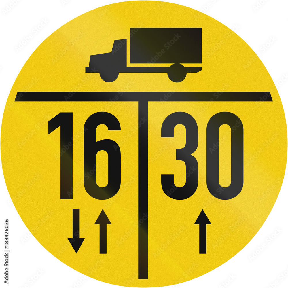 German information road sign of the Federal Ministry of Defence about ...