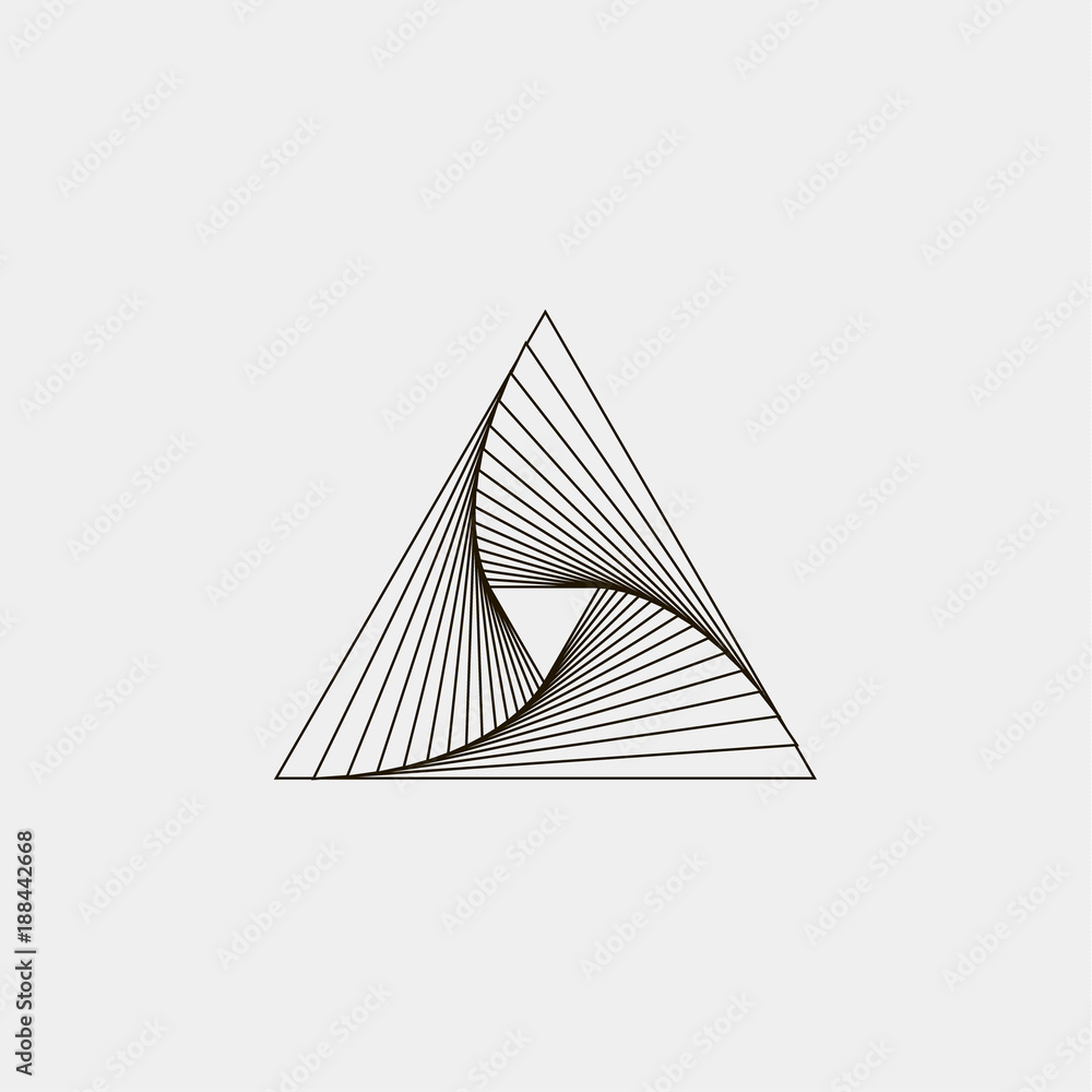Vector illustration of a triangle logo, emblem, symbol Stock Vector ...