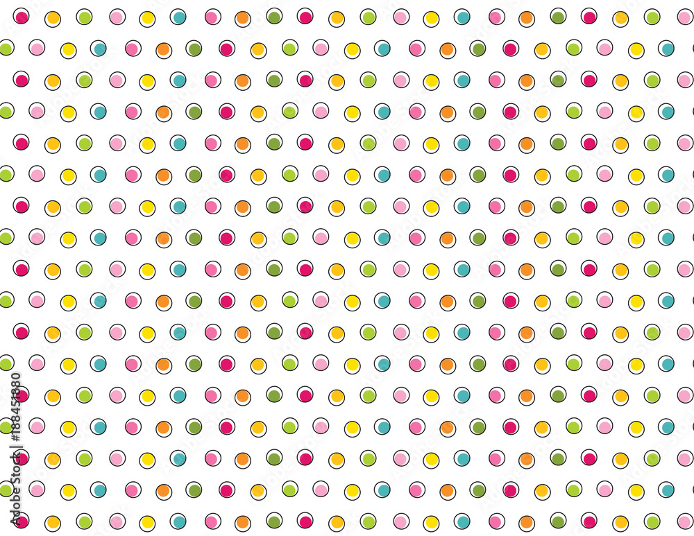 Primary Colors Polka Dot Background