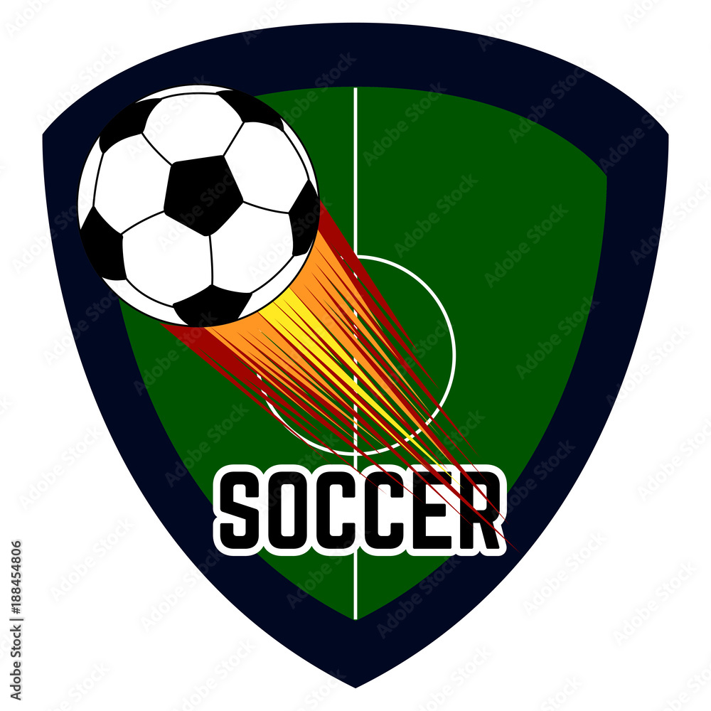 Isolated soccer emblem Stock Vector | Adobe Stock