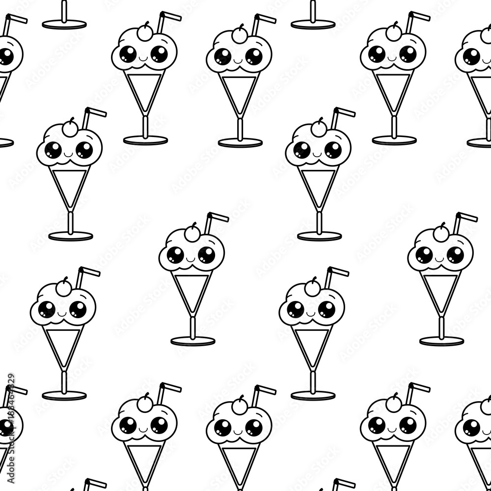 Milkshake background design Stock Vector | Adobe Stock