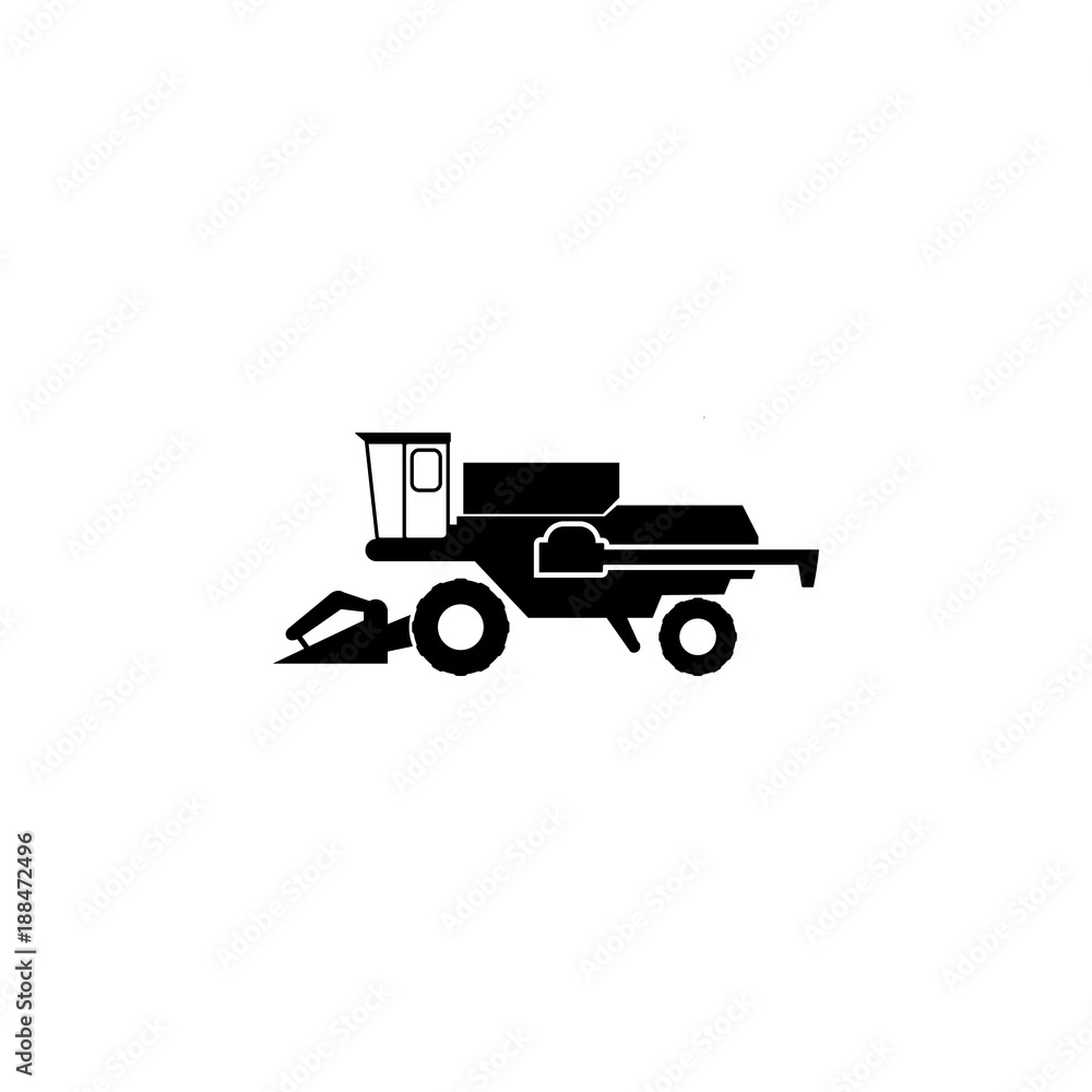 combine harvester icon. Element of farming and garden icons. Premium ...