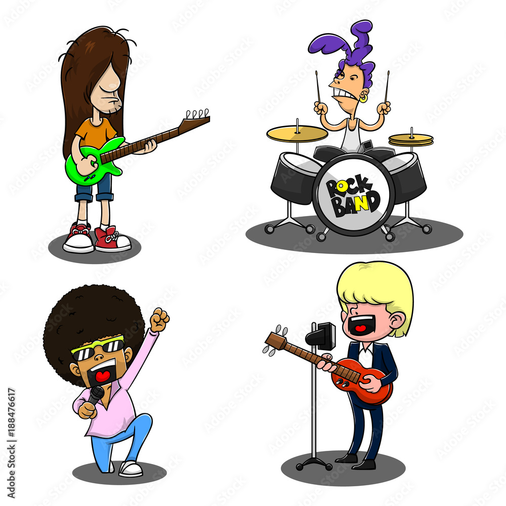 Cartoon Band Instruments