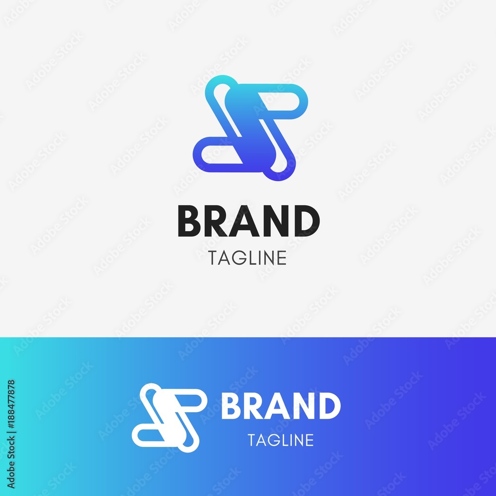 Letter S Technology Logo template element symbol in blue color Stock ...