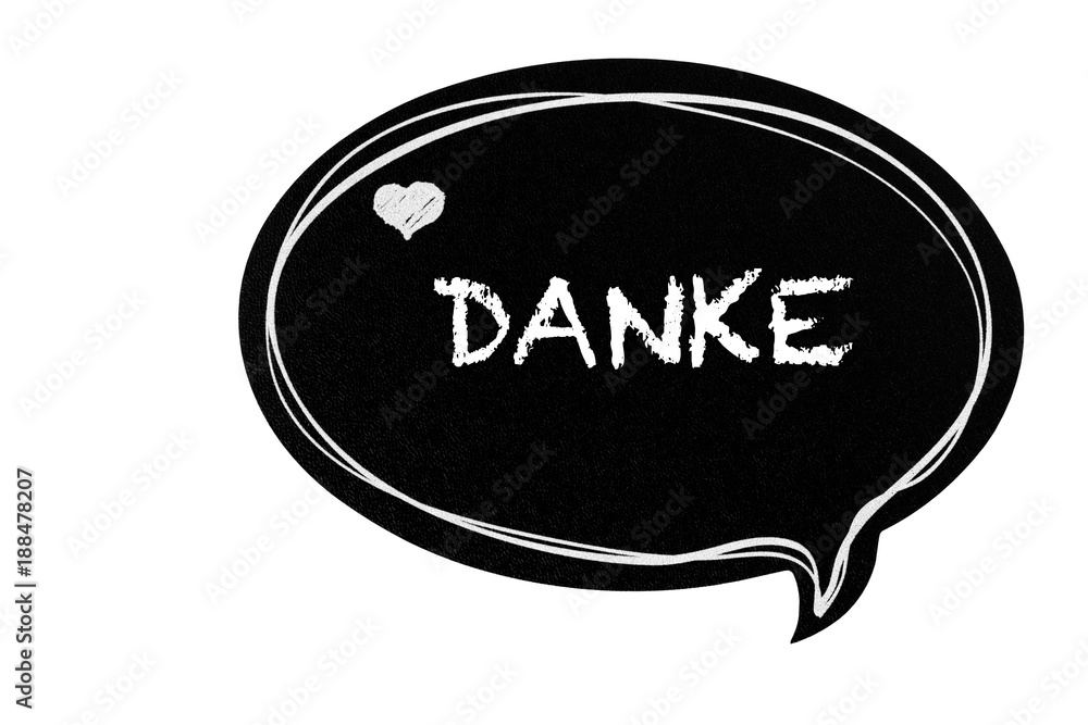 Danke Text in Sprechblase Stock Illustration | Adobe Stock