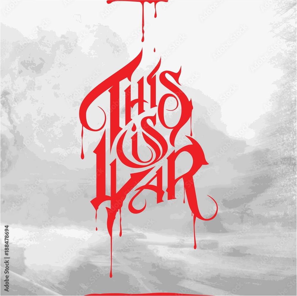 This is War typography with red blood illustration Stock Vector | Adobe ...