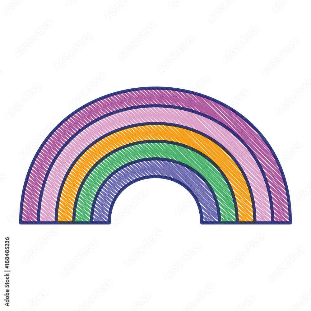 rainbow colors fantasy cute magic vector illustration draw design Stock ...