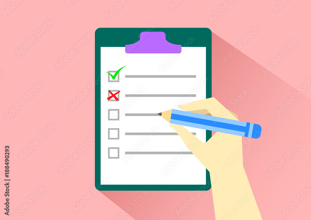 Check list form paper Stock Vector | Adobe Stock