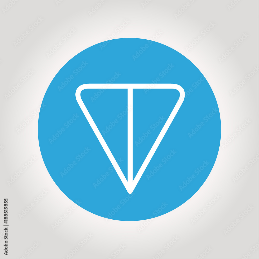 TON logo. Cryptocurrency of telegram open network. Vector illustration ...