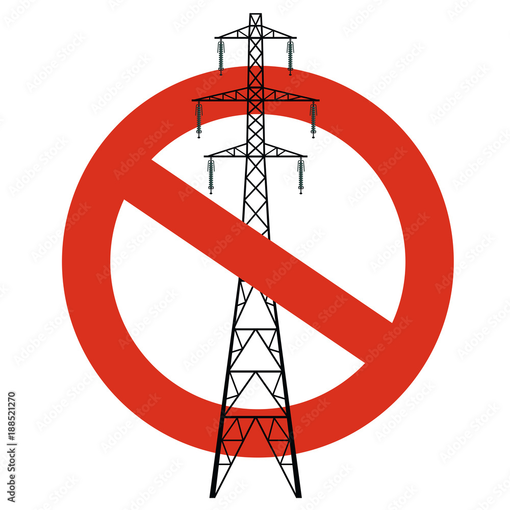 Prohibition of power lines. Strict ban on construction of electric ...
