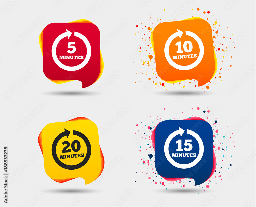 Every 5 10 15 And 20 Minutes Icons Full Rotation Arrow Symbols every-5-10-15-and-20-minutes-icons-full-rotation-arrow-symbols