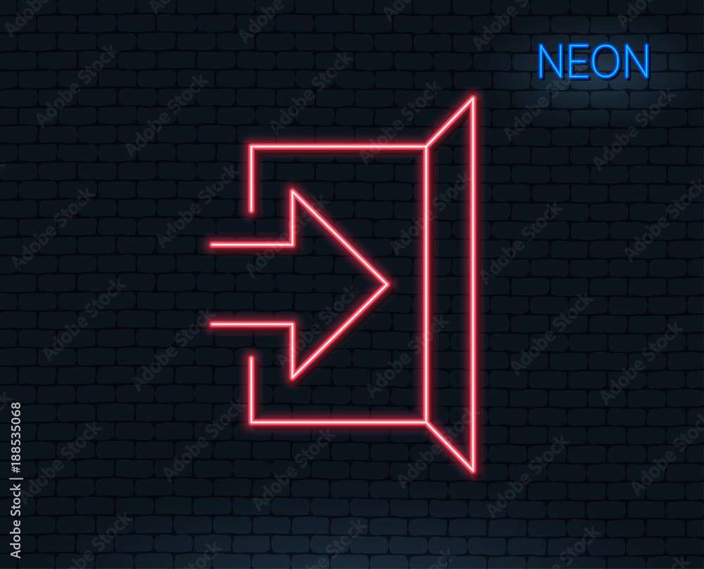 Neon Open Arrow Sign