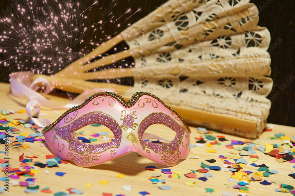 Carnival, Karneval, Fasching, Fastnacht, Maske, Fächer, Venedig ...