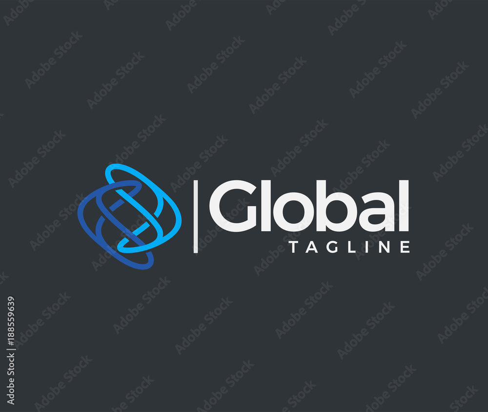Global icon Stock Vector | Adobe Stock