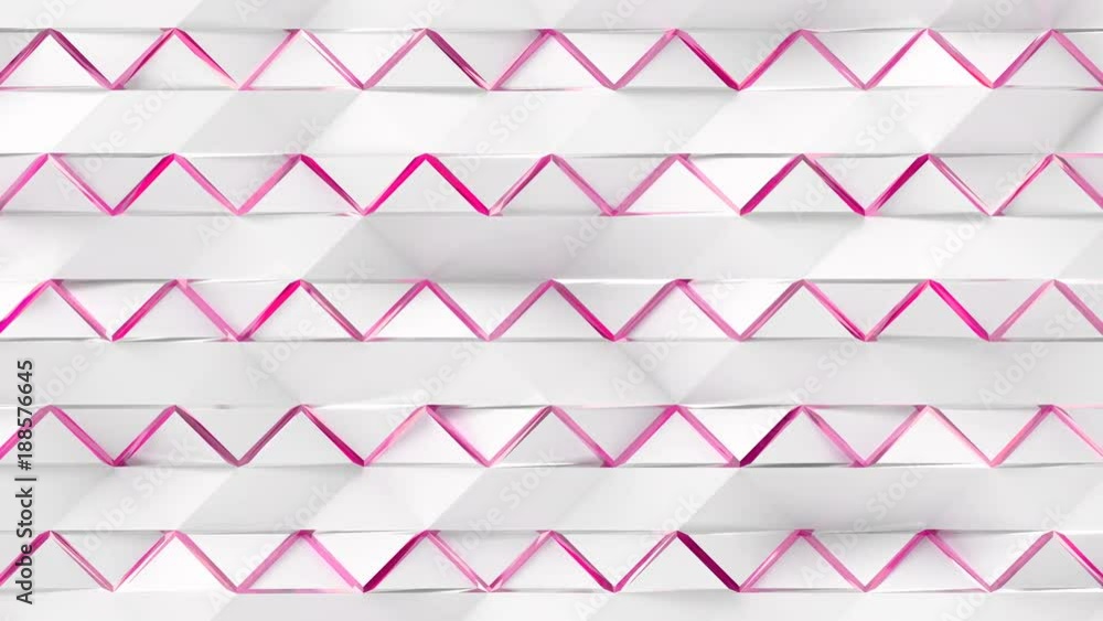 Vidéo Stock Abstract Geometric Surface Zigzag Loop 1E: light clean soft ...