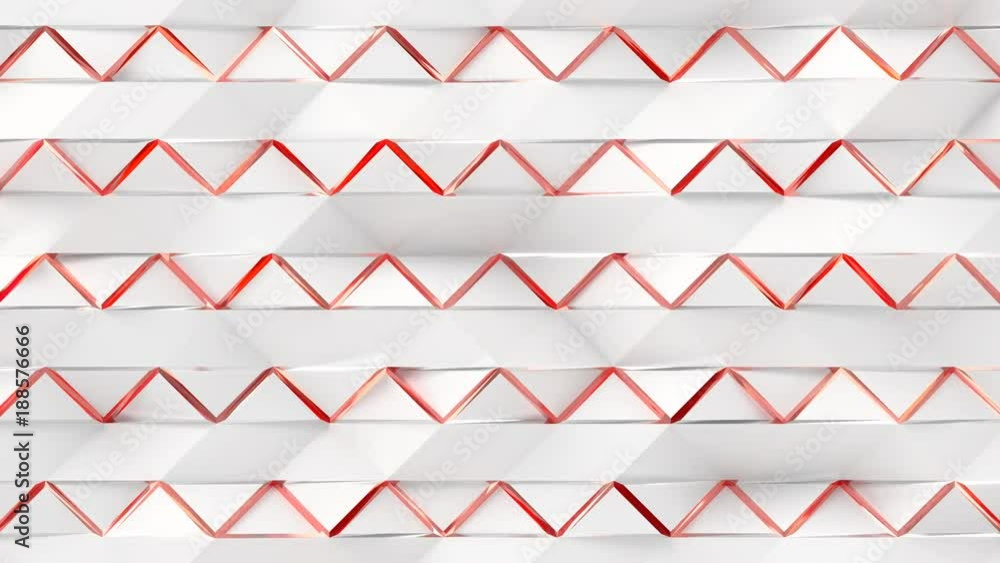 Abstract Geometric Surface Zigzag Loop 1F: light clean soft low poly ...