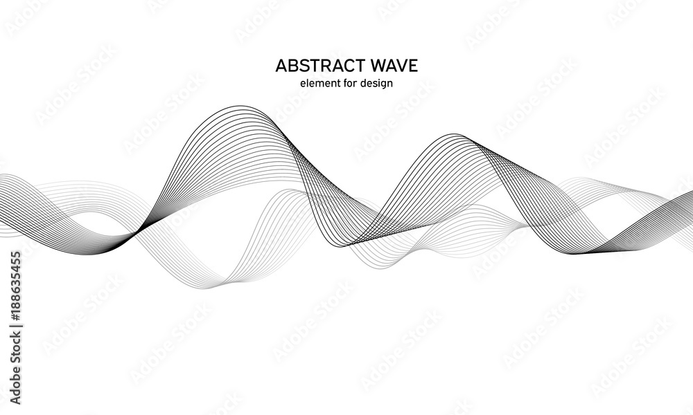 Abstract wave element for design. Digital frequency track equalizer ...