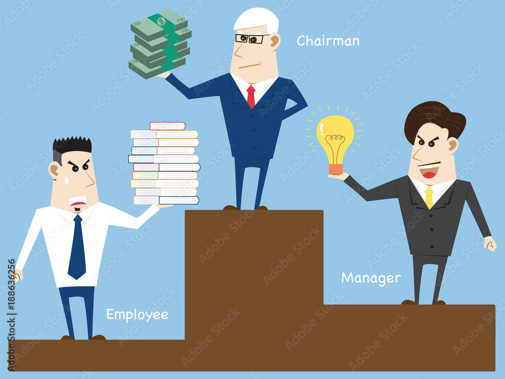 Cartoon People Working Hard