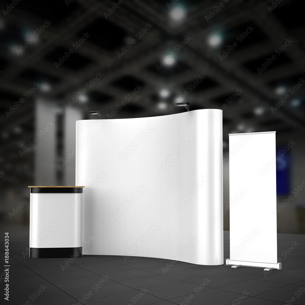 Exhibition Tension Fabric Display Banner Stand Backdrop for trade show ...