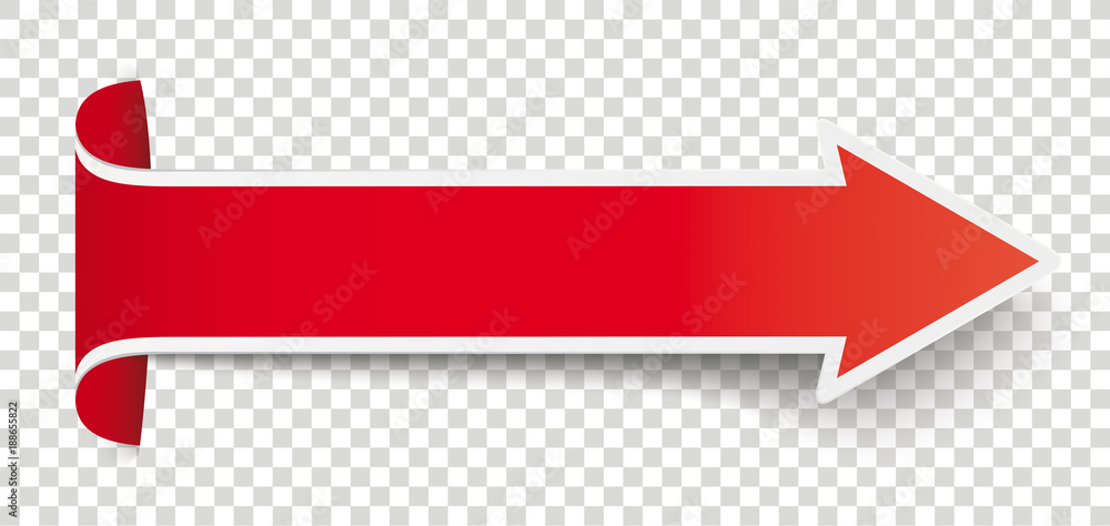 Long Red Convert Arrow Pointer Stock Vector | Adobe Stock
