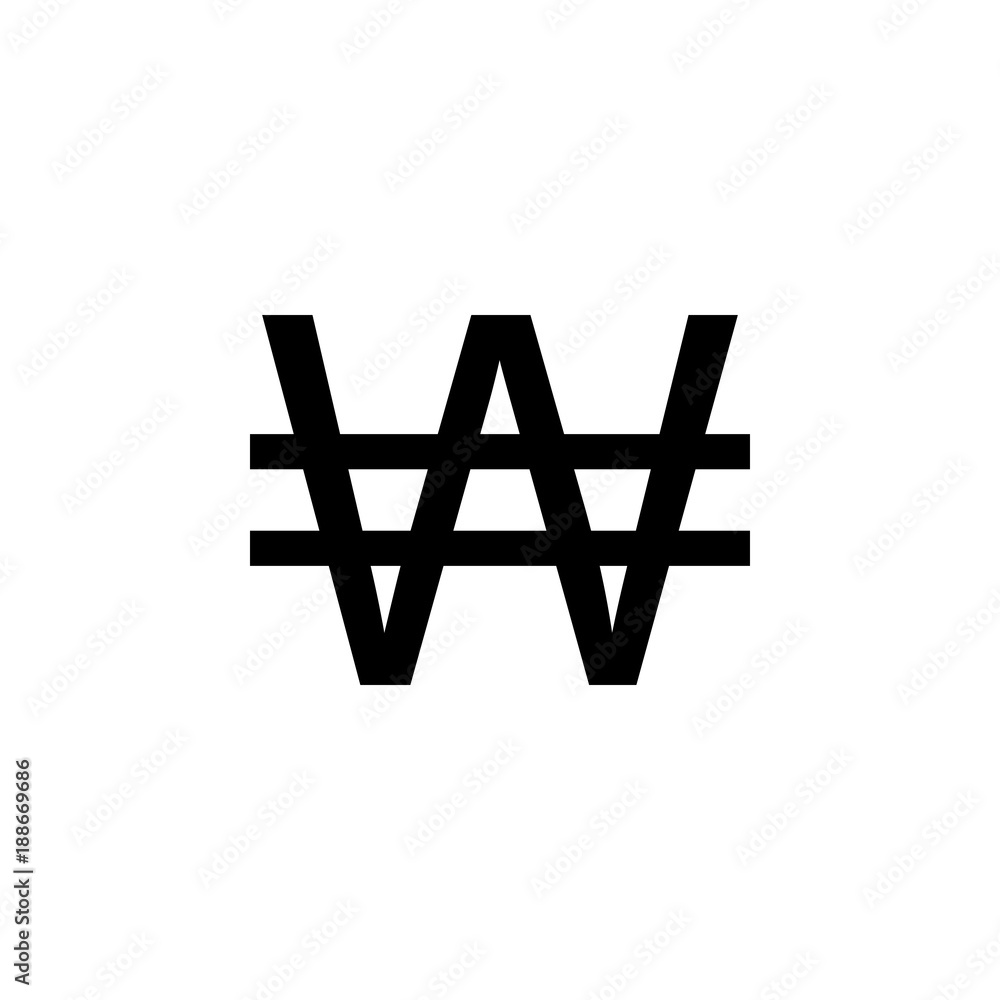 South Korean Won icon. Element of money symbol icon. Premium quality ...