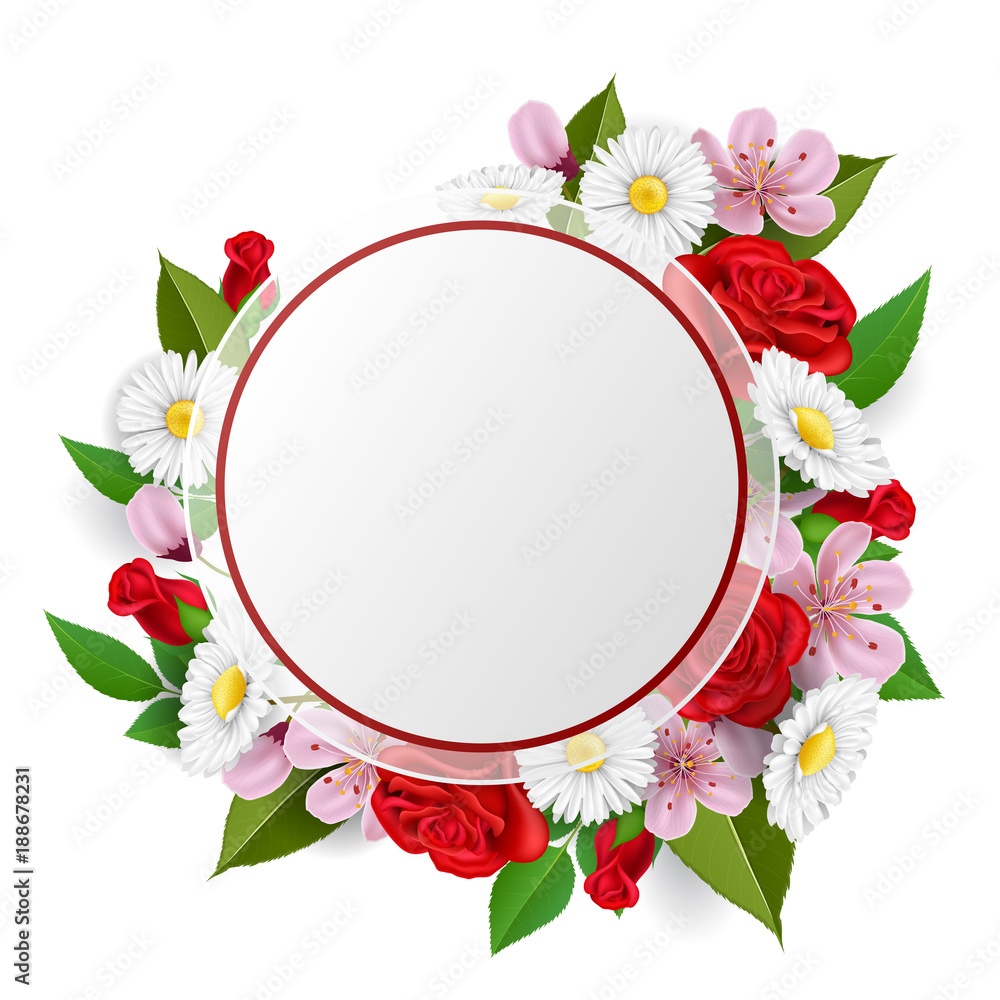 Round Flower Frame