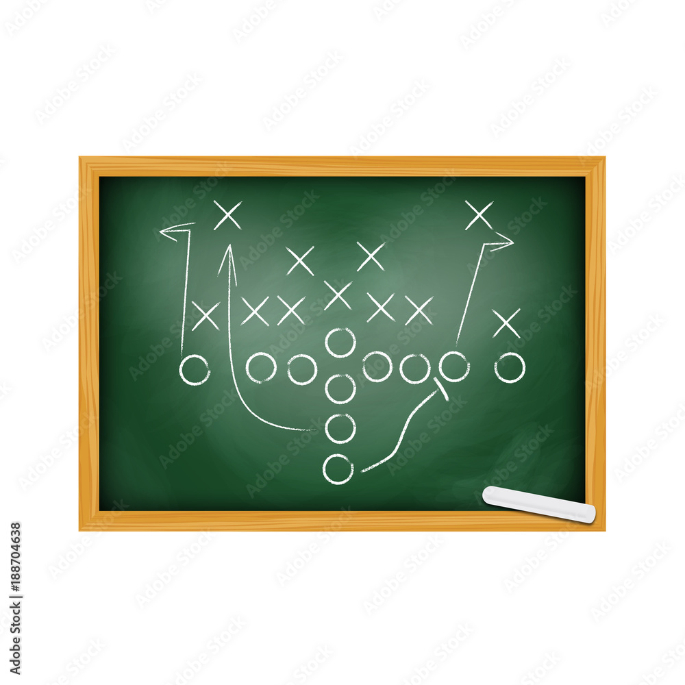 Vector Football Play with green background. Football America. NFL ...
