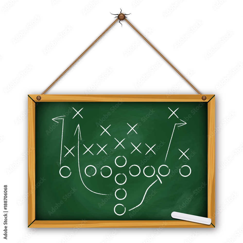 Vector Football Play with green background. Football America. NFL ...