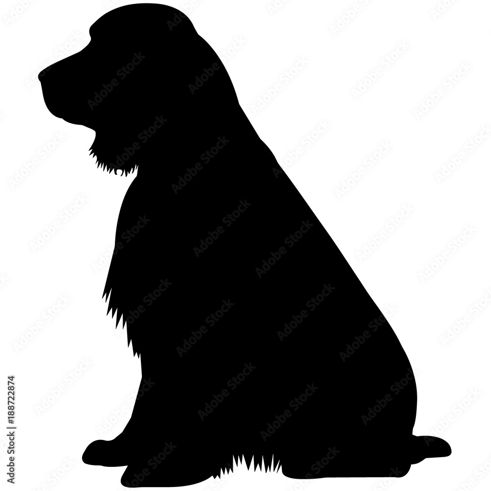 English Springer Spaniel Silhouette Vector Graphics Stock Vector ...