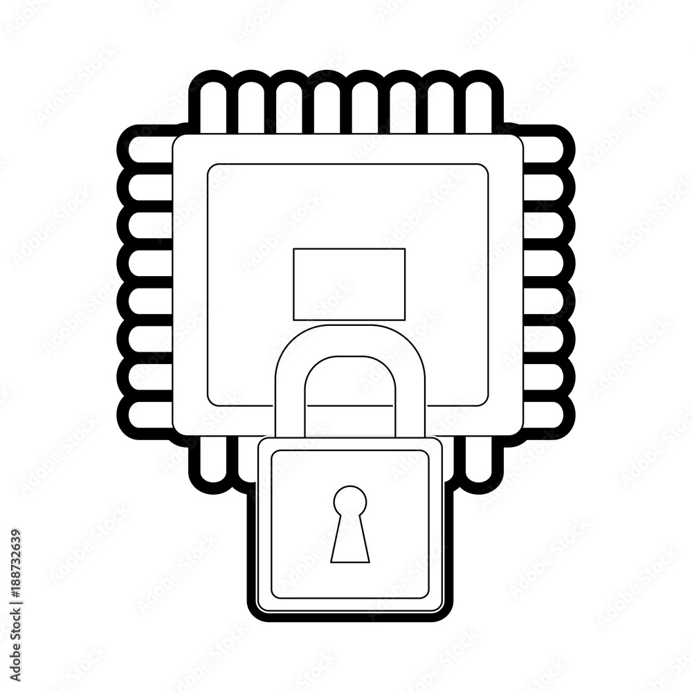 Isolated processor design Stock Vector | Adobe Stock