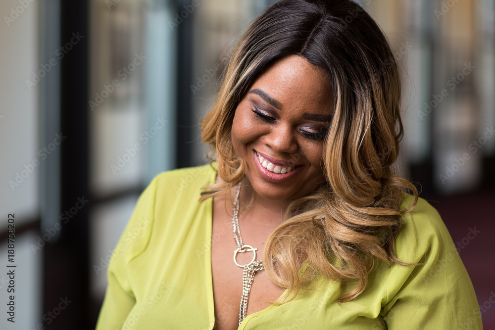 Plus Size Model Head Shot Stock Photo | Adobe Stock