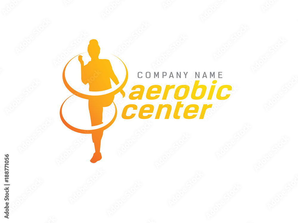 aerobic logo Stock Vector | Adobe Stock