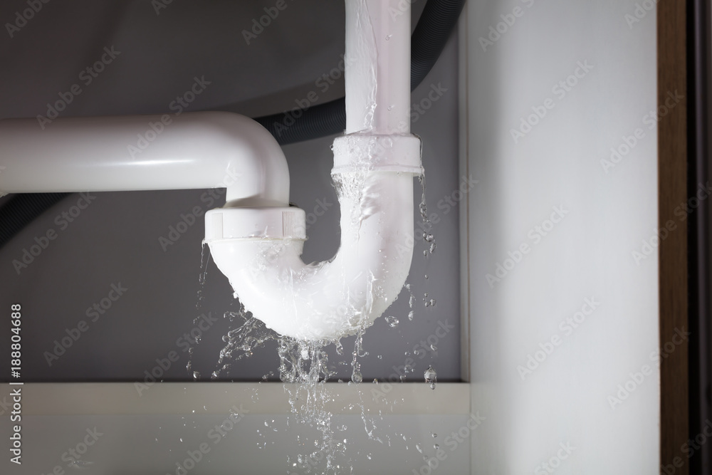 Water Is Leaking From The Pipe Stock Photo | Adobe Stock