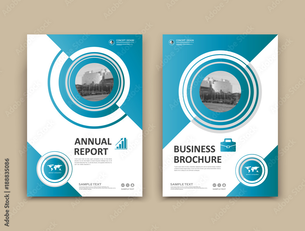 White Business Card Style A4 Brochure Cover Design Info Board Book