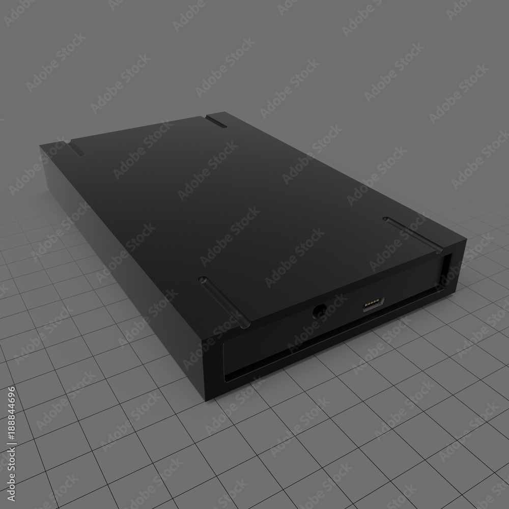 External Hard Disk Stock 3D asset | Adobe Stock