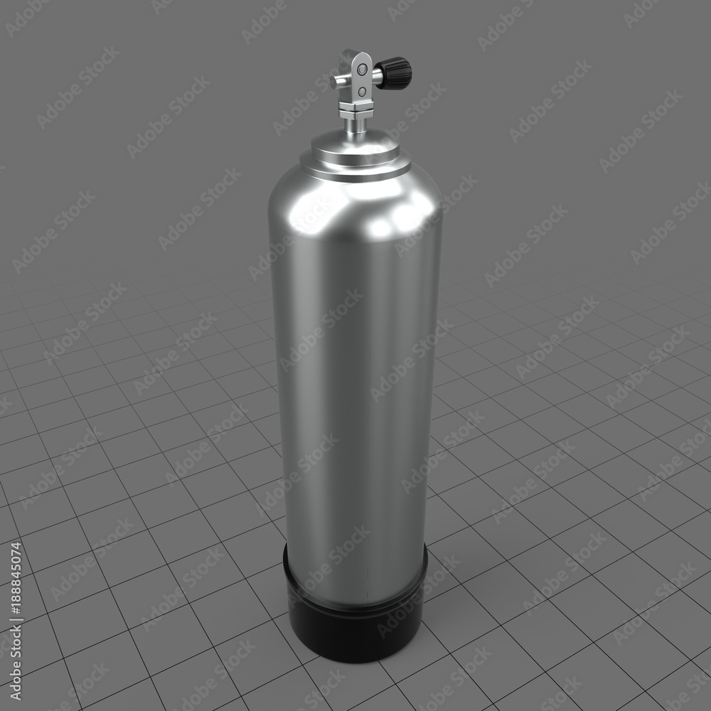 Oxygen tank for scuba diving Stock 3D asset | Adobe Stock