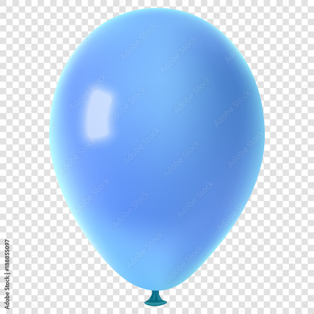Realistic colorful vector balloon, isolated on transparent background ...