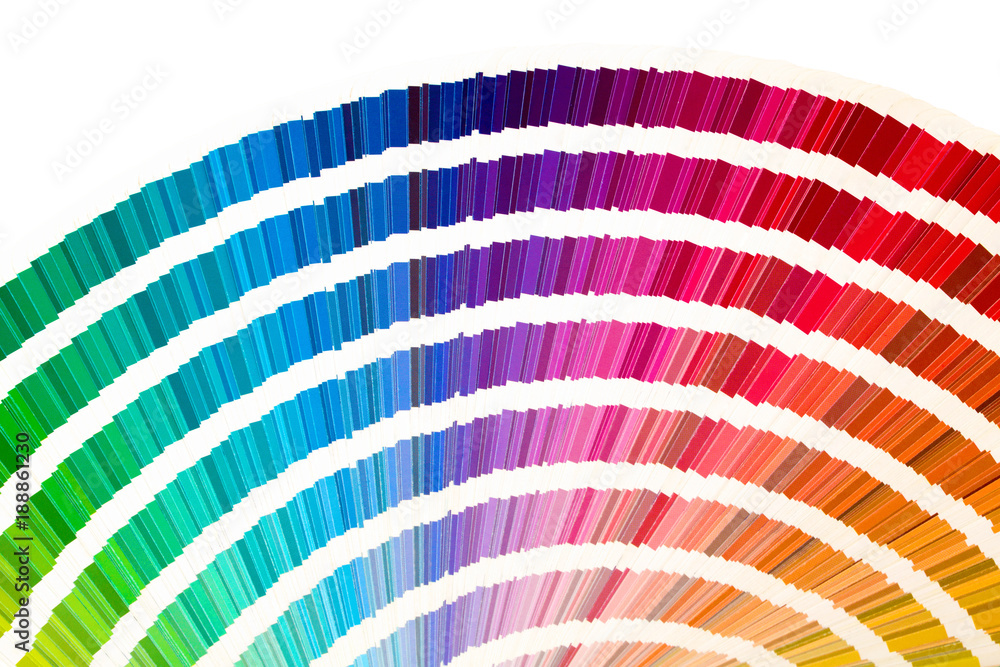 Rainbow sample colors catalogue in many shades of colors or spectrum ...