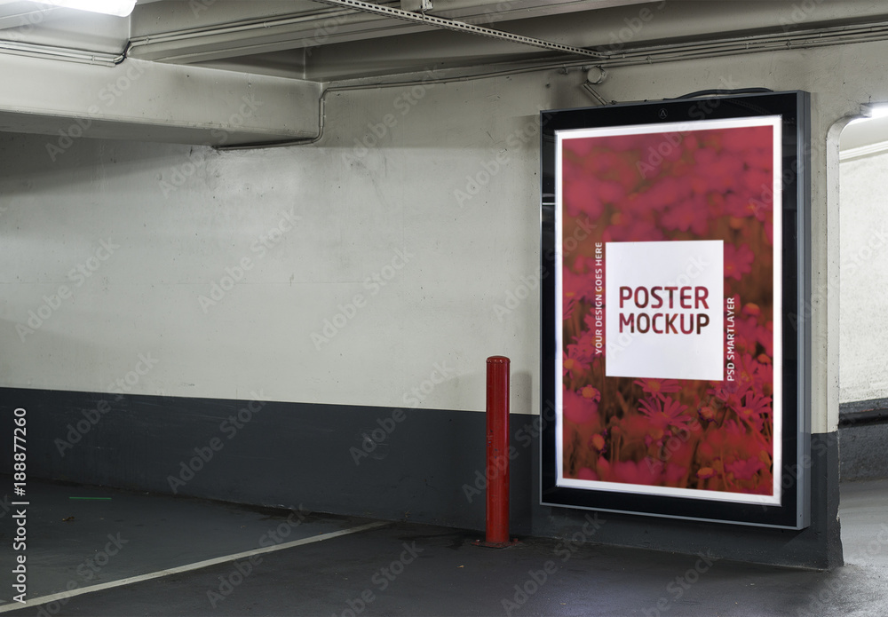 Parking Garage Advertisement Mockup 2 Stock Template | Adobe Stock