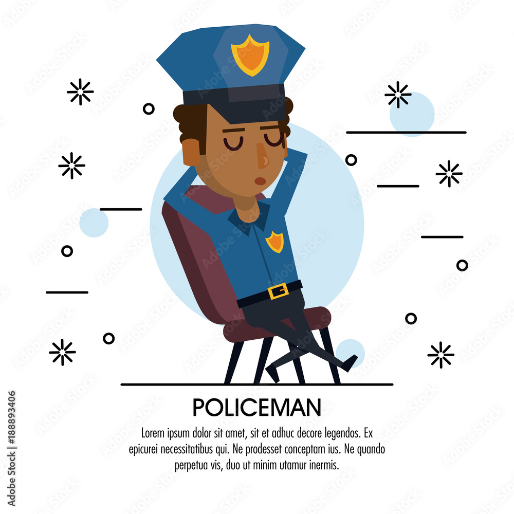 Policeman cartoon design icon vector illustration graphic vector de ...